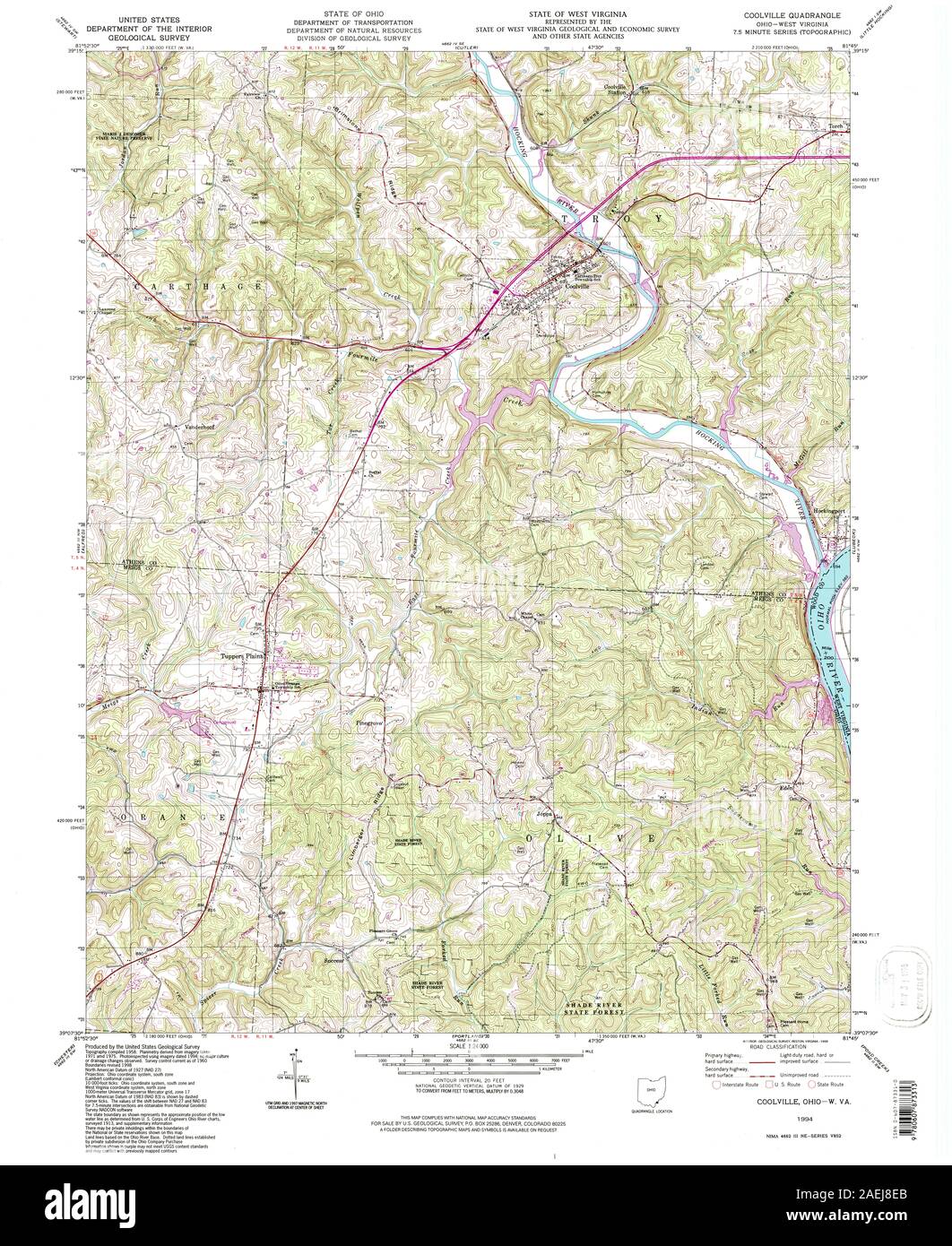 Map of coolville hi-res stock photography and images - Alamy
