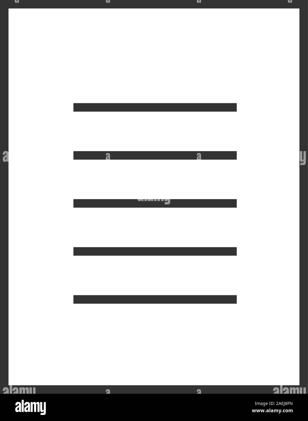 Document linear icon. Text page. Thin line illustration. New file ...