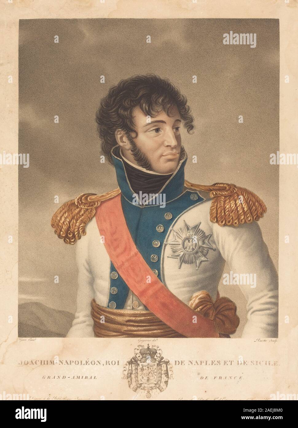 A portrait of Joachim Murat by Louis Charles Ruotte after Albert Jakob ...