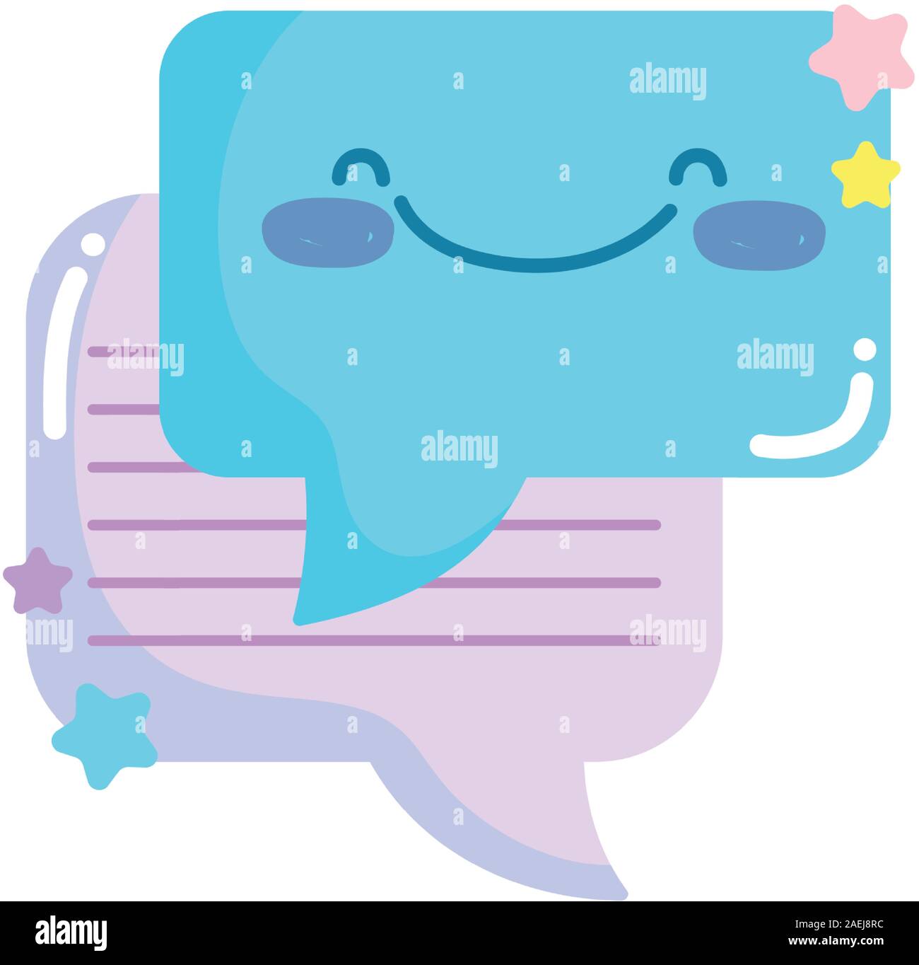 social networks cartoon message speech bubble icon vector illustration ...