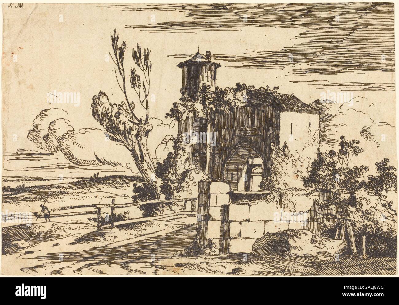 A depiction by Louis Gabriel Moreau of a monumental architectural ...