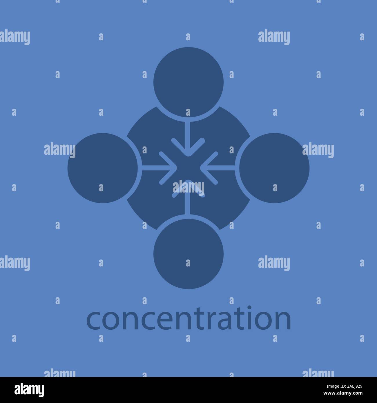 Concentration symbol glyph color icon. Silhouette symbol. Teamwork ...