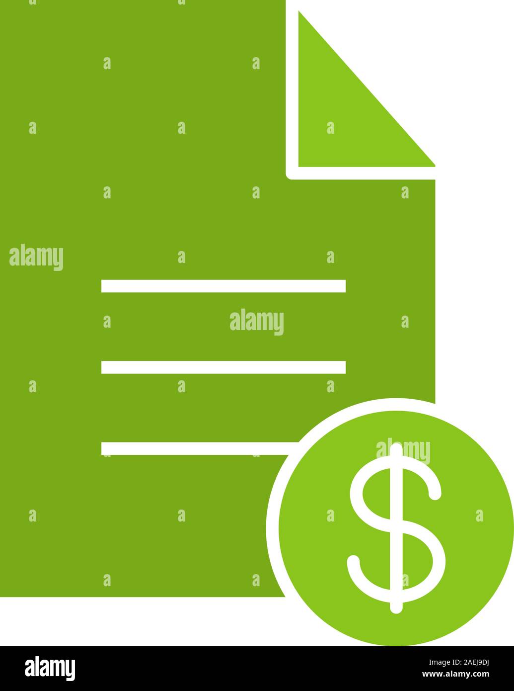 Contract glyph color icon. Business agreement. Document with dollar ...
