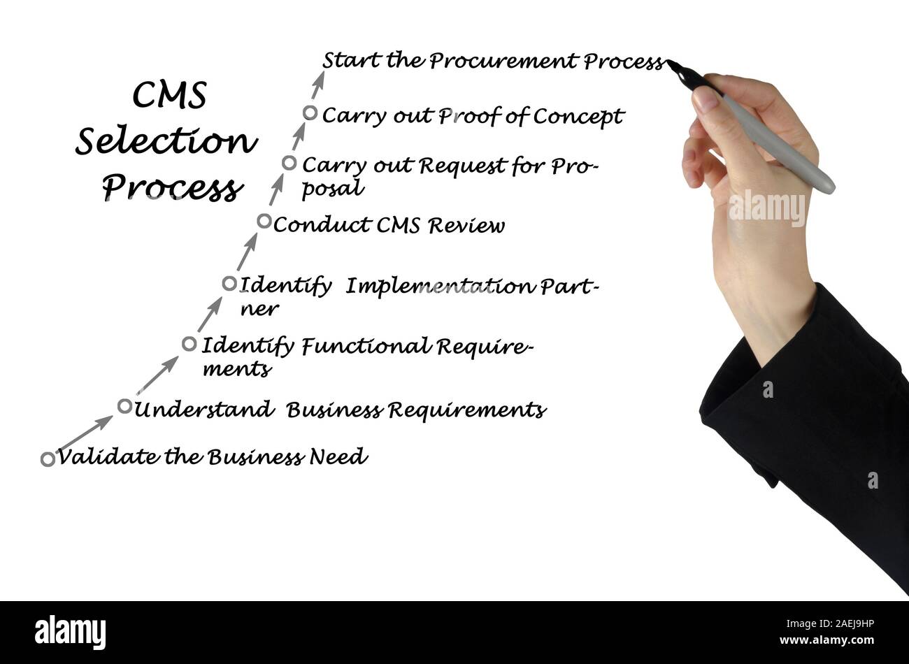 Diagram of CMS Selection Process Stock Photo - Alamy