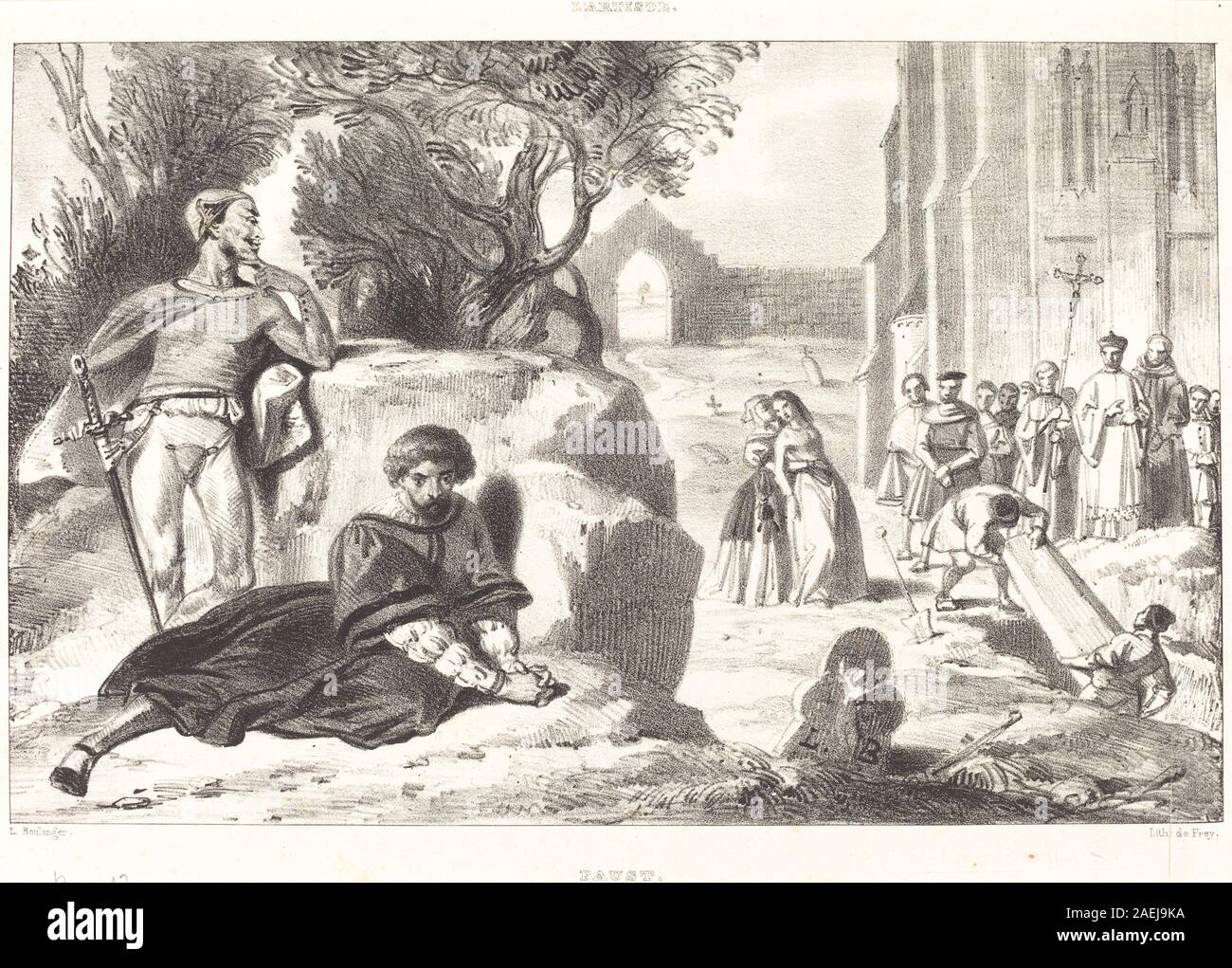 'Scenes from Faust,' 1830s, by Louis-Candide Boulanger, depicts moments ...