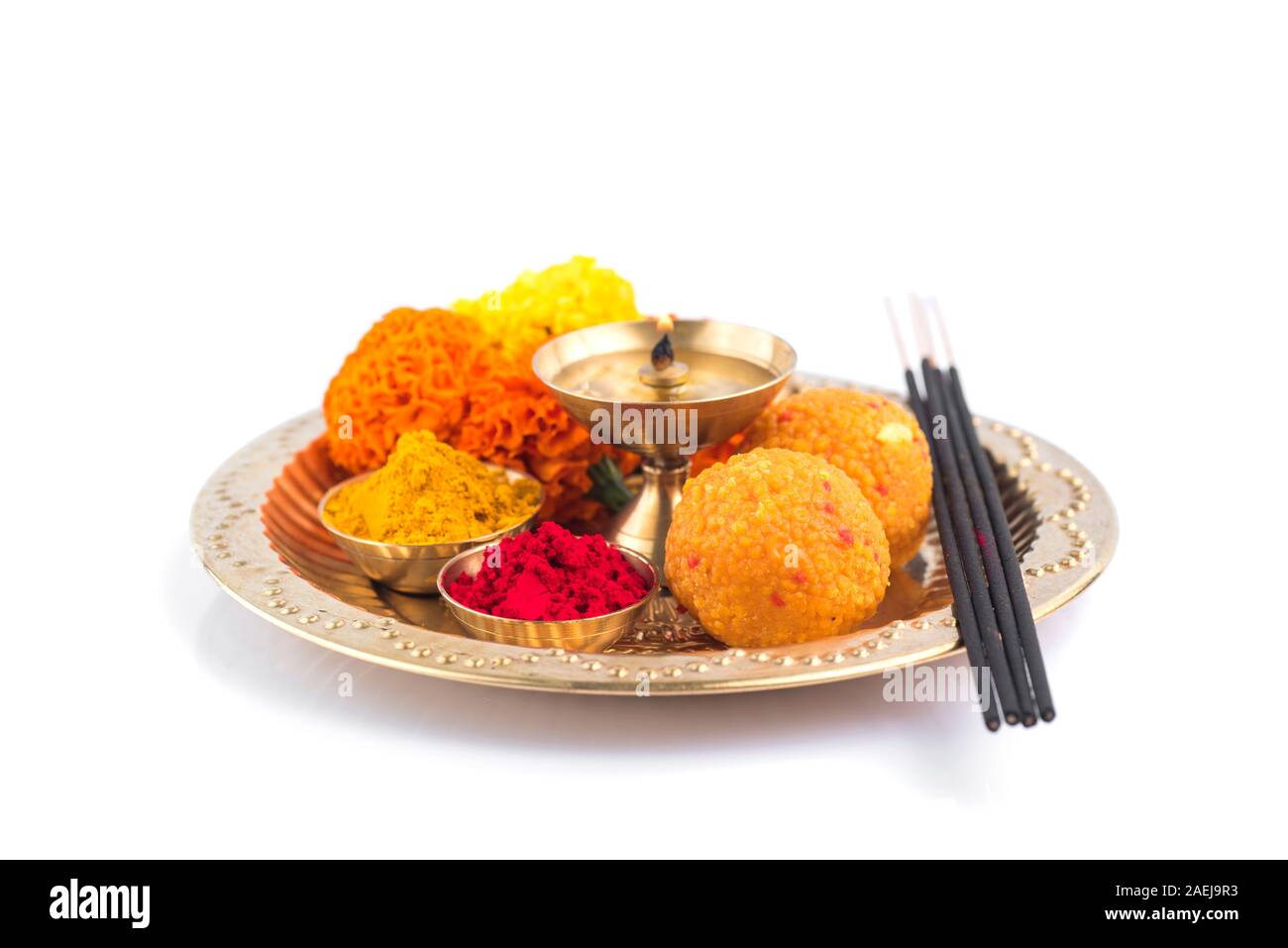 Pooja plate Cut Out Stock Images & Pictures - Alamy
