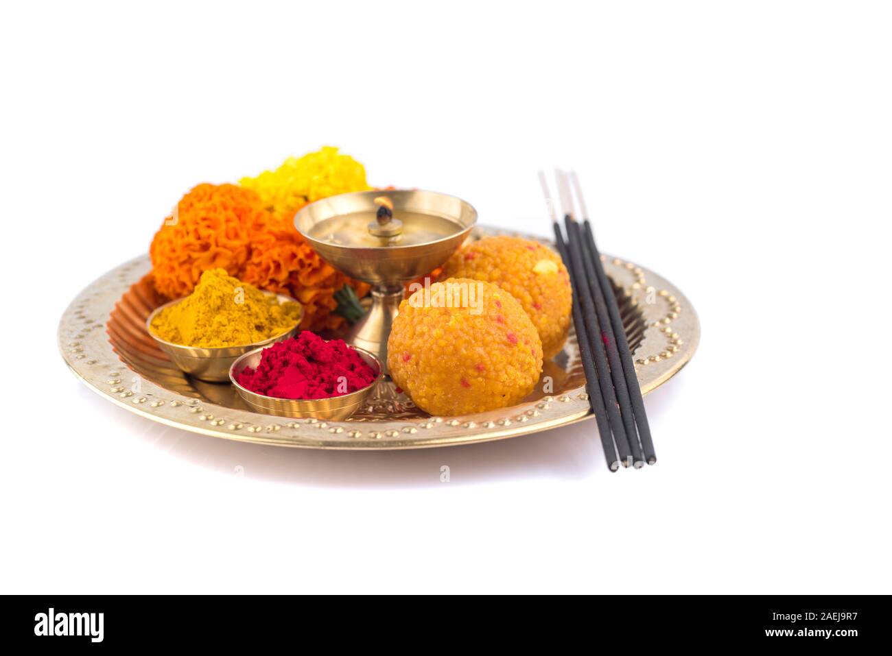 Pooja plate Cut Out Stock Images & Pictures - Alamy