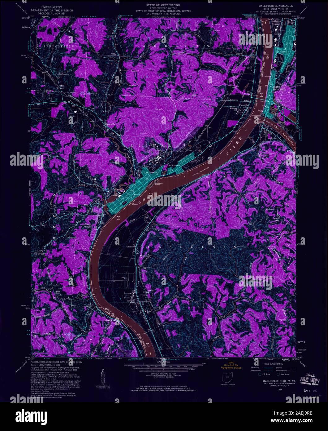 Map of gallipolis hi-res stock photography and images - Alamy
