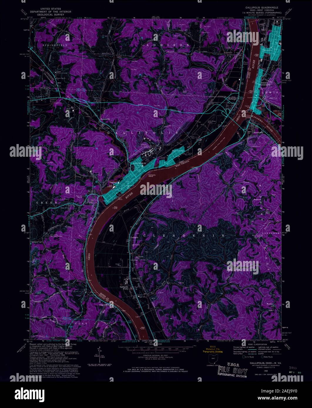 Map of gallipolis hi-res stock photography and images - Alamy