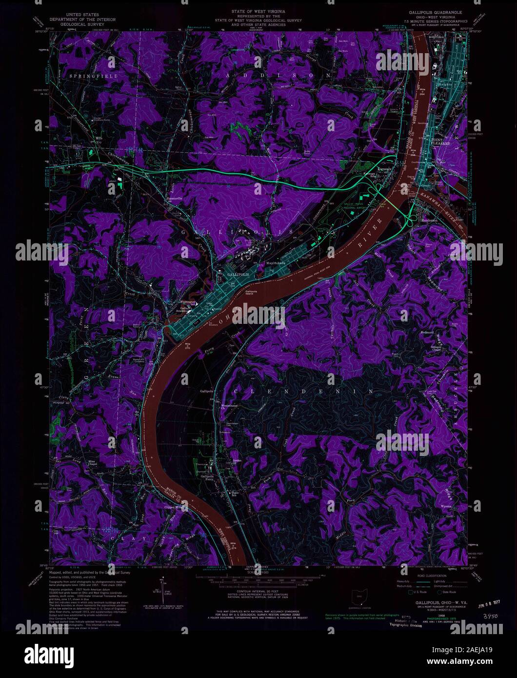 Map of gallipolis hi-res stock photography and images - Alamy