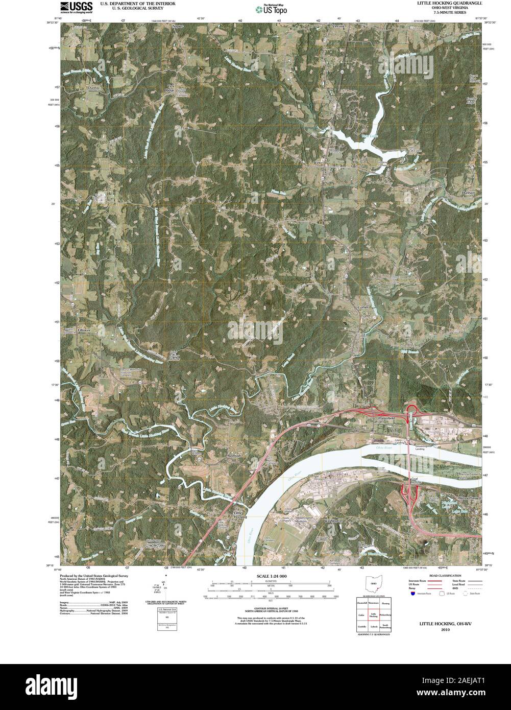 Map of hocking hi-res stock photography and images - Alamy