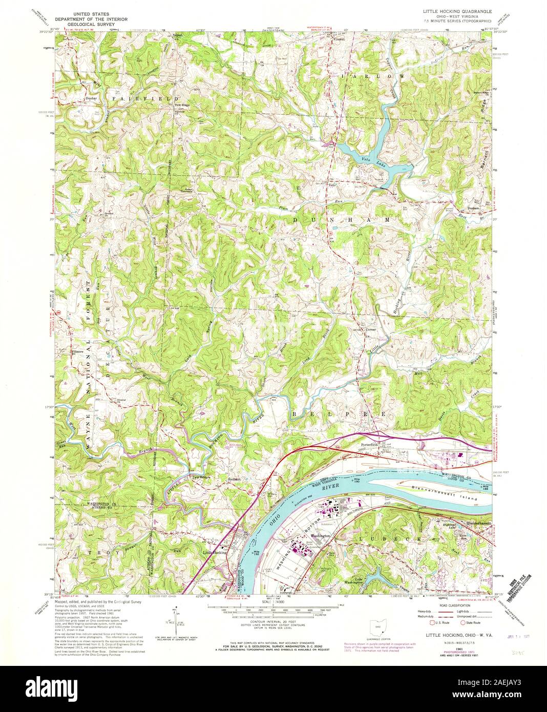 Map of hocking hi-res stock photography and images - Alamy