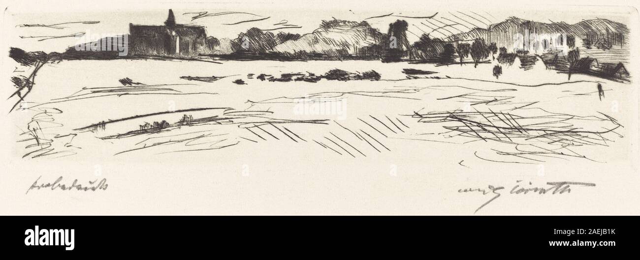 A 1917 landscape painting by Lovis Corinth showing sand dunes and ...