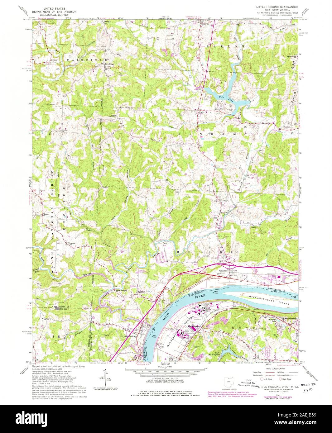 Map of hocking hi-res stock photography and images - Alamy