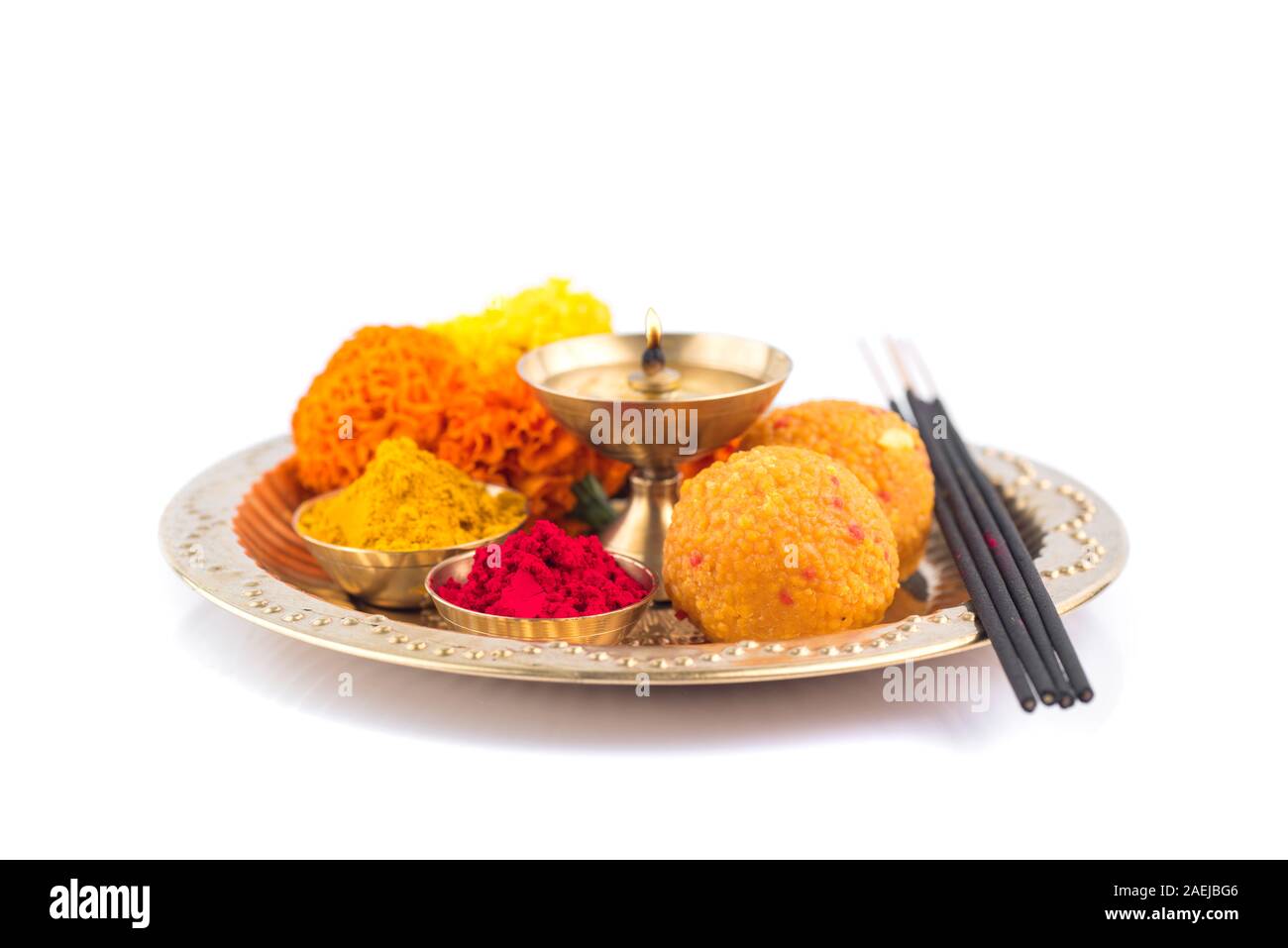 Pooja plate Cut Out Stock Images & Pictures - Alamy