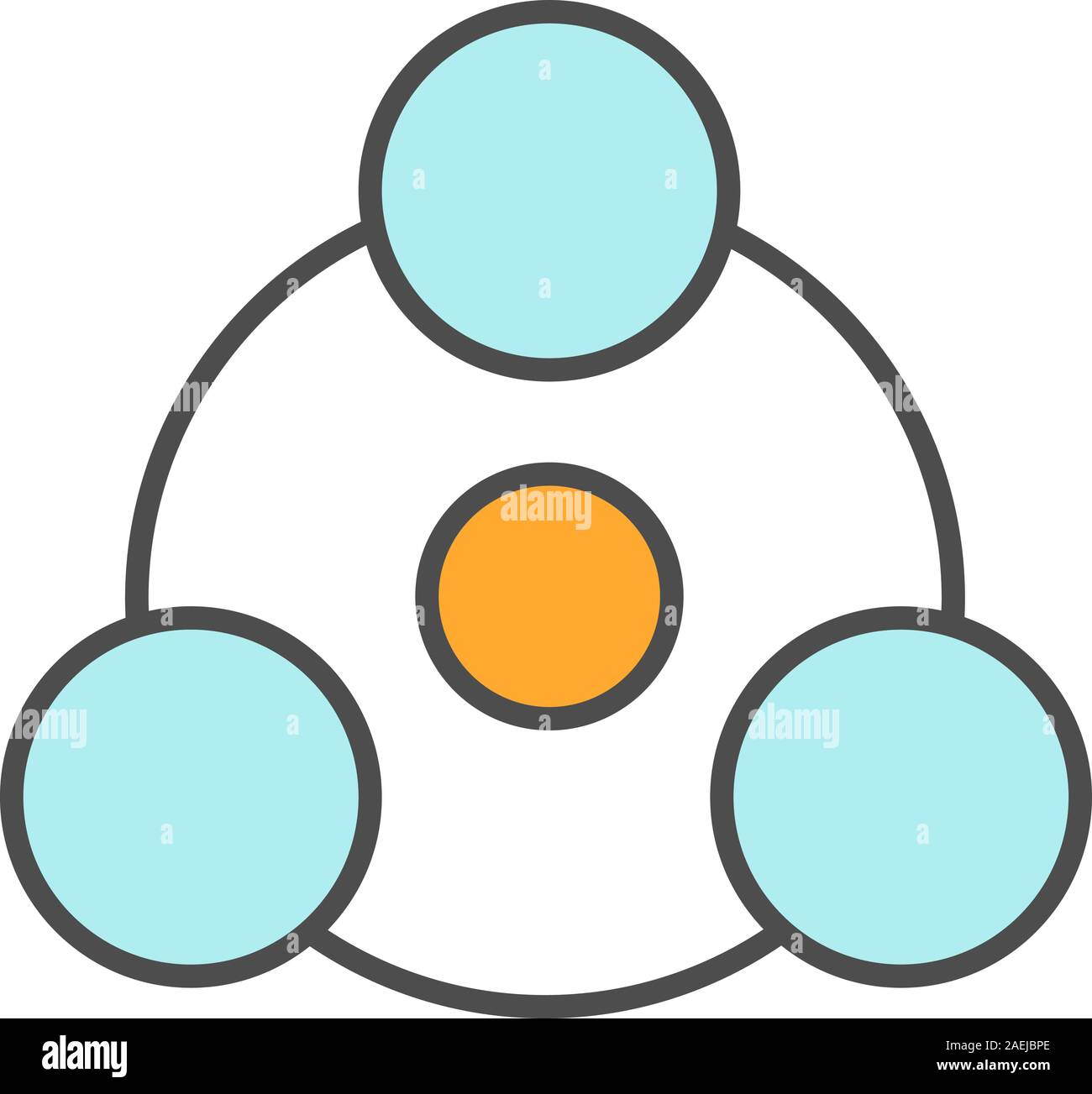 Sharing color icon. Abstract metaphor. Isolated vector illustration ...