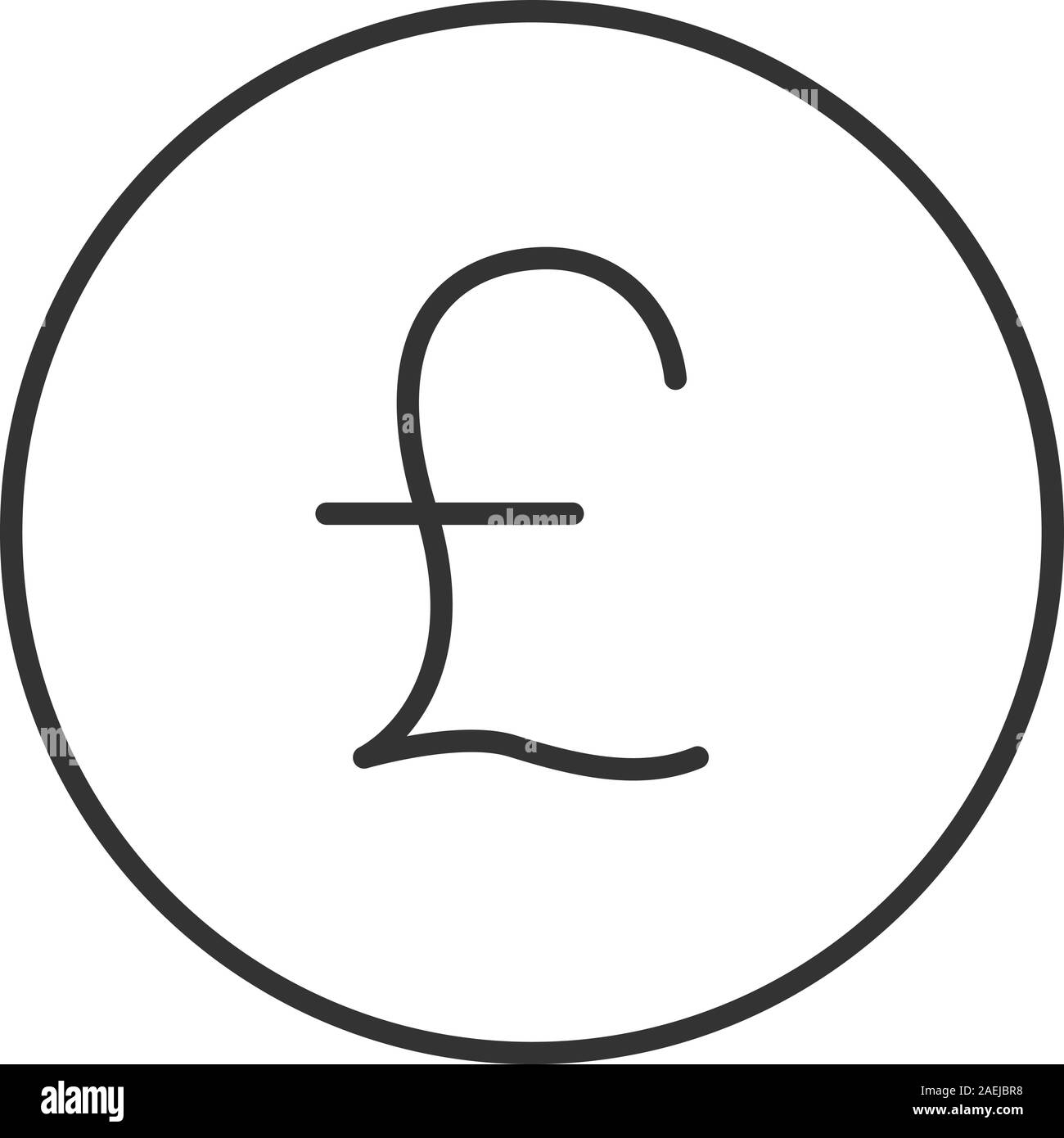 Pound linear icon. Thin line illustration. Great Britain national ...