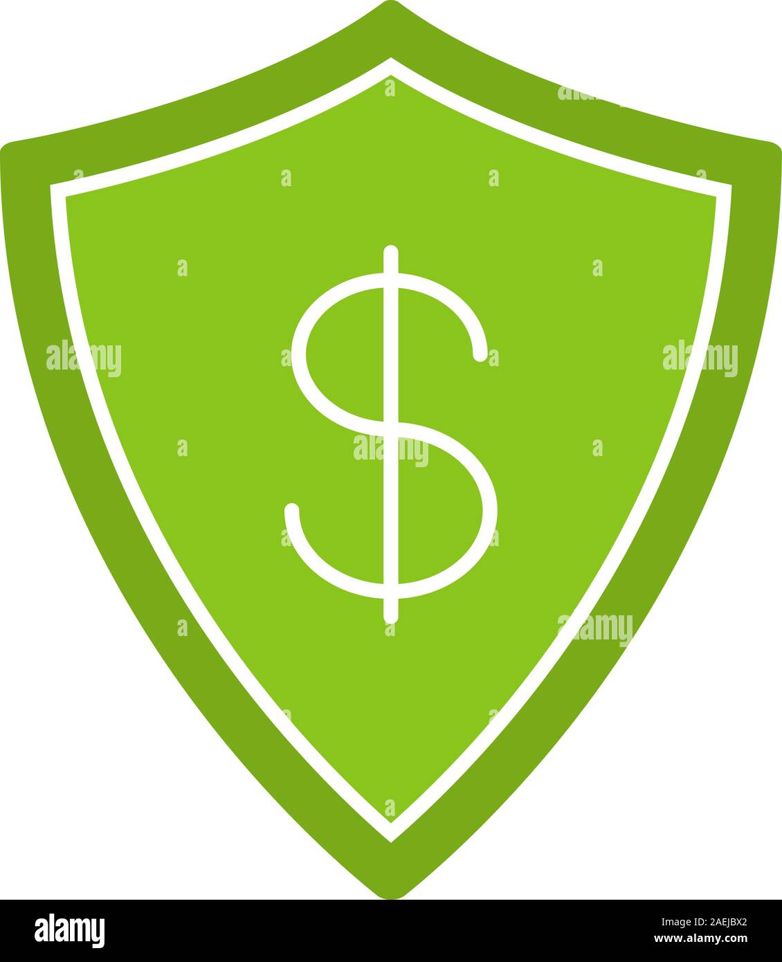 Money security glyph color icon. Protection shield with dollar sign ...