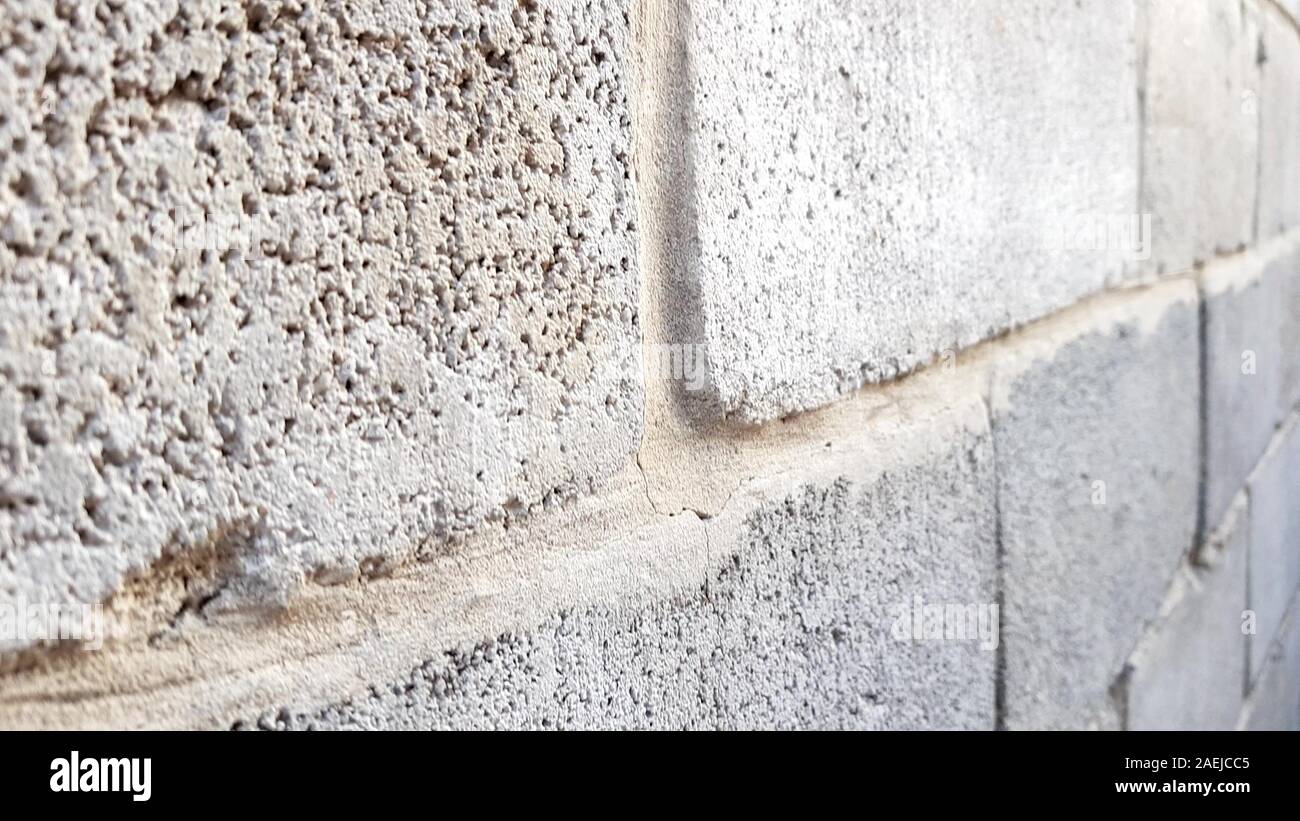 Old cinder block wall, close up view Stock Photo - Alamy
