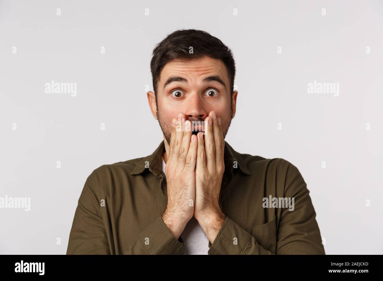 One man raise eyebrows smile hi-res stock photography and images - Alamy