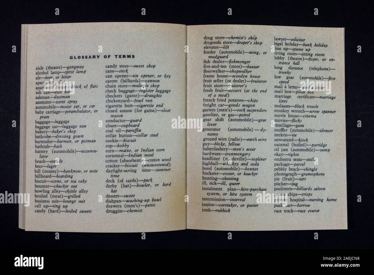 British terms hi-res stock photography and images - Alamy