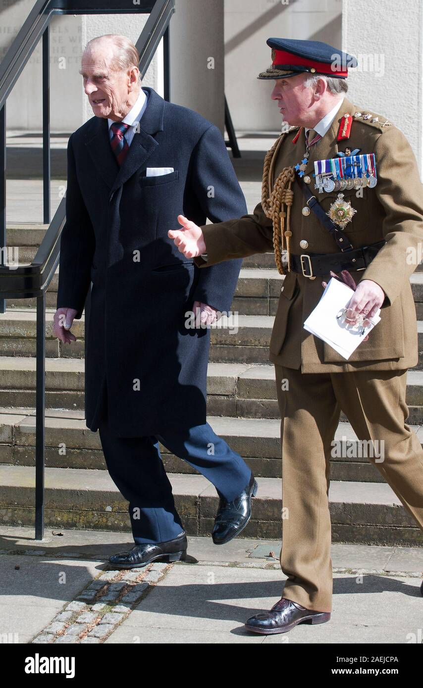 The Duke of Edinburgh with General Lord Dannatt attending a service for ...