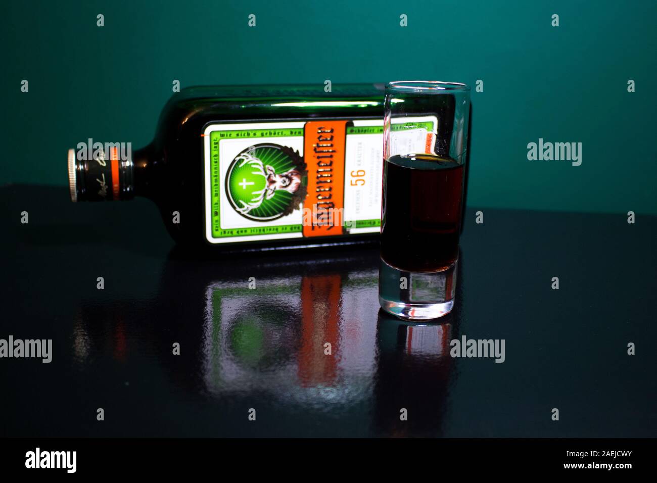 Chełm Poland - 09 December 2019: Bottle of Jagermeister alcohol drink ...