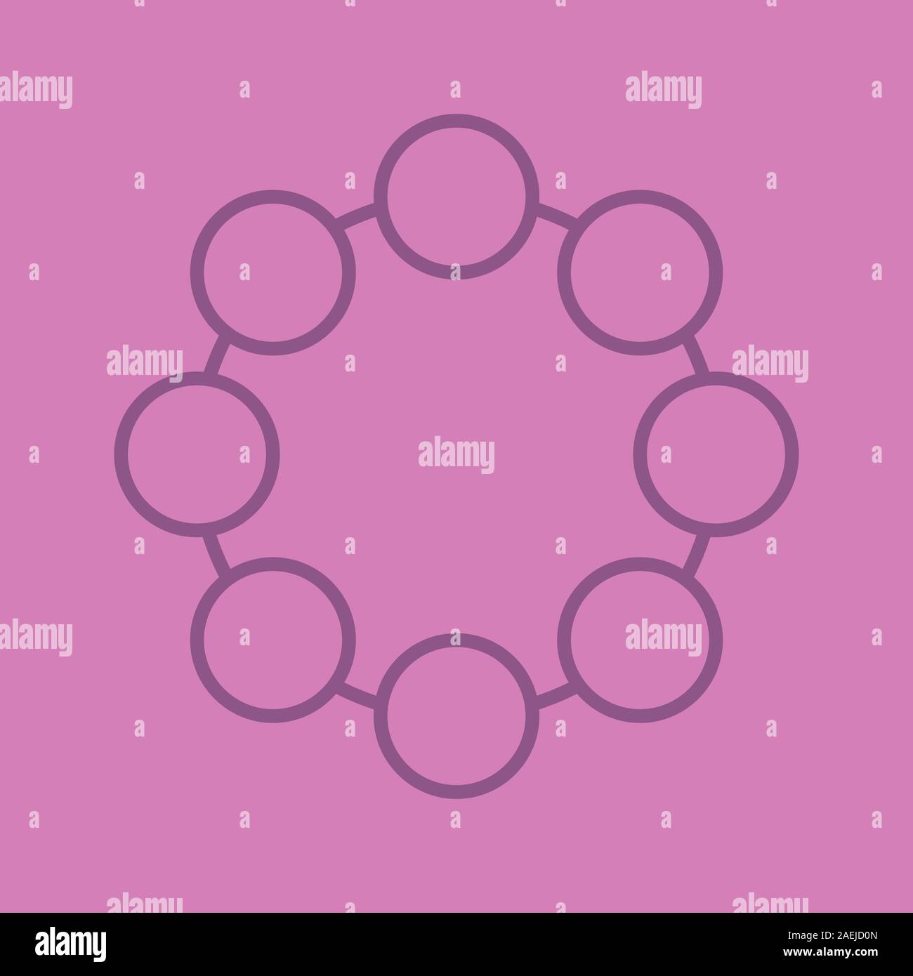 Circle color linear icon. Community concept. Thin line outline symbols ...