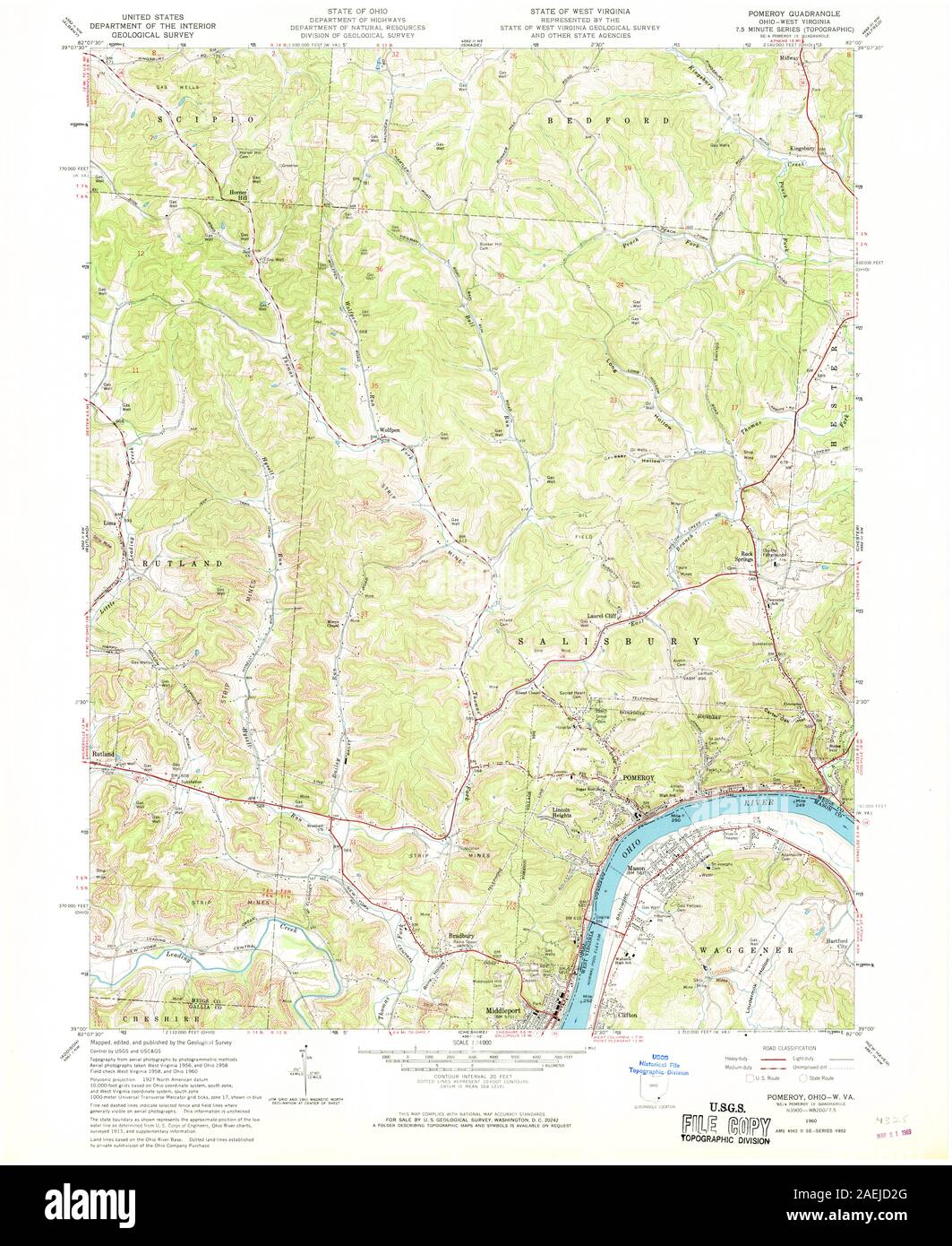 Pomeroy map Cut Out Stock Images & Pictures - Alamy