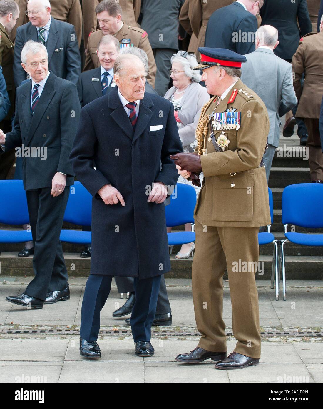 The Duke of Edinburgh with General Lord Dannatt attending a service for ...