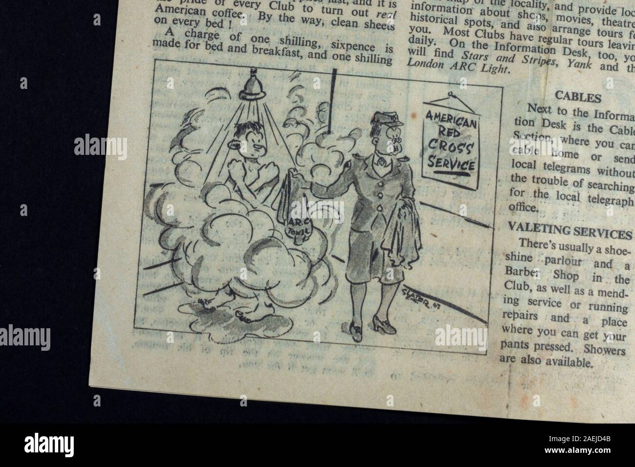 "London Arc Light" (American Red Cross) newspaper on its WWII services ...