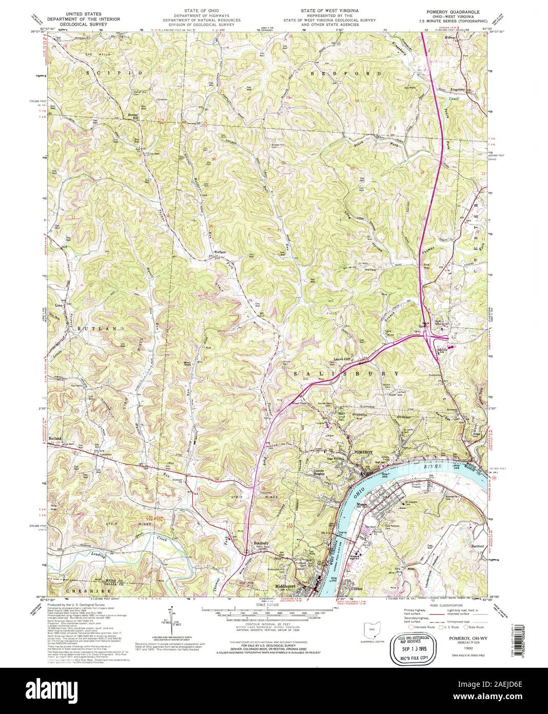 Map of pomeroy Cut Out Stock Images & Pictures - Alamy