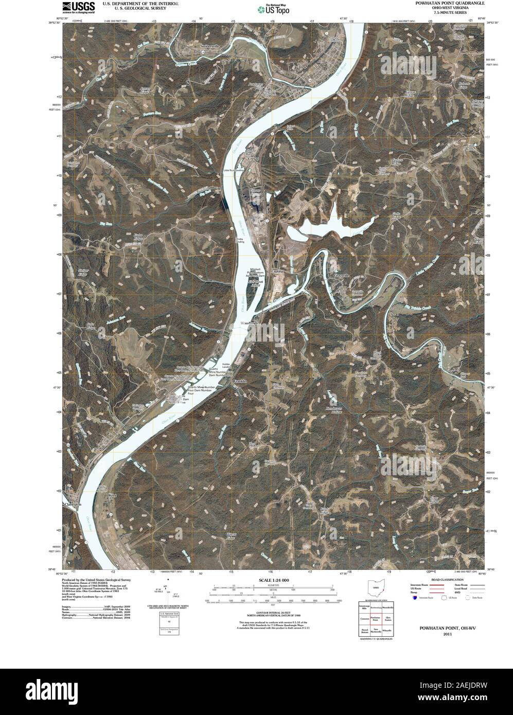 Map of powhatan Cut Out Stock Images & Pictures - Alamy