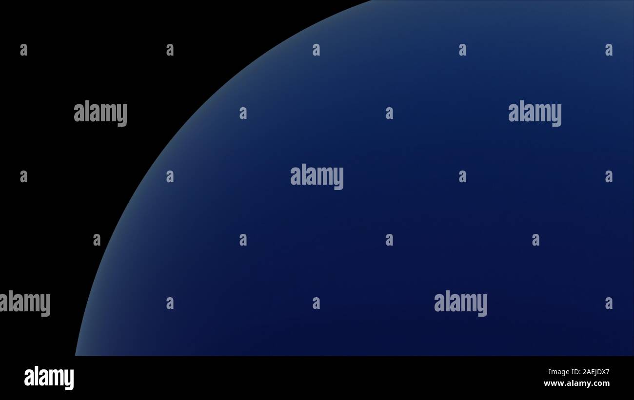 Rotation of the planet Neptune in cosmic stellar space, computer ...