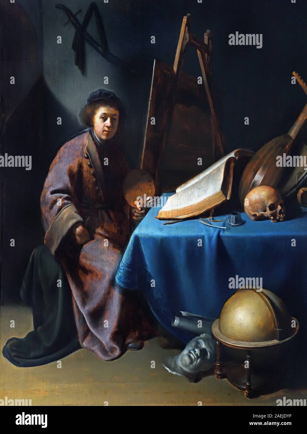 Portrait painter in studio hi-res stock photography and images - Alamy