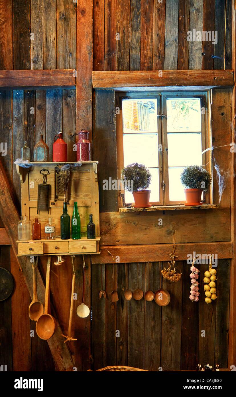 Vintage still life with kitchen utensils Stock Photo - Alamy
