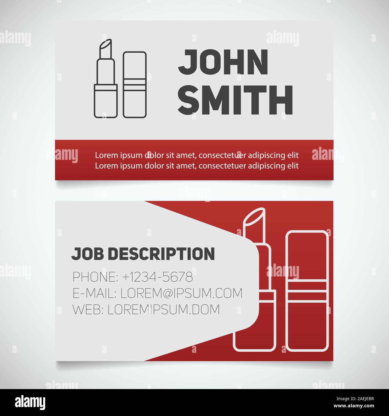 Lipstick Business Cards
