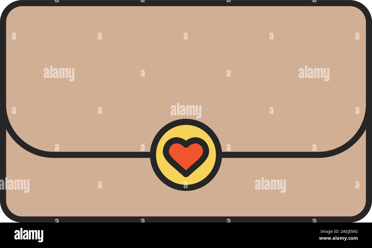 Clutch bag color icon. Isolated vector illustration Stock Vector Image ...