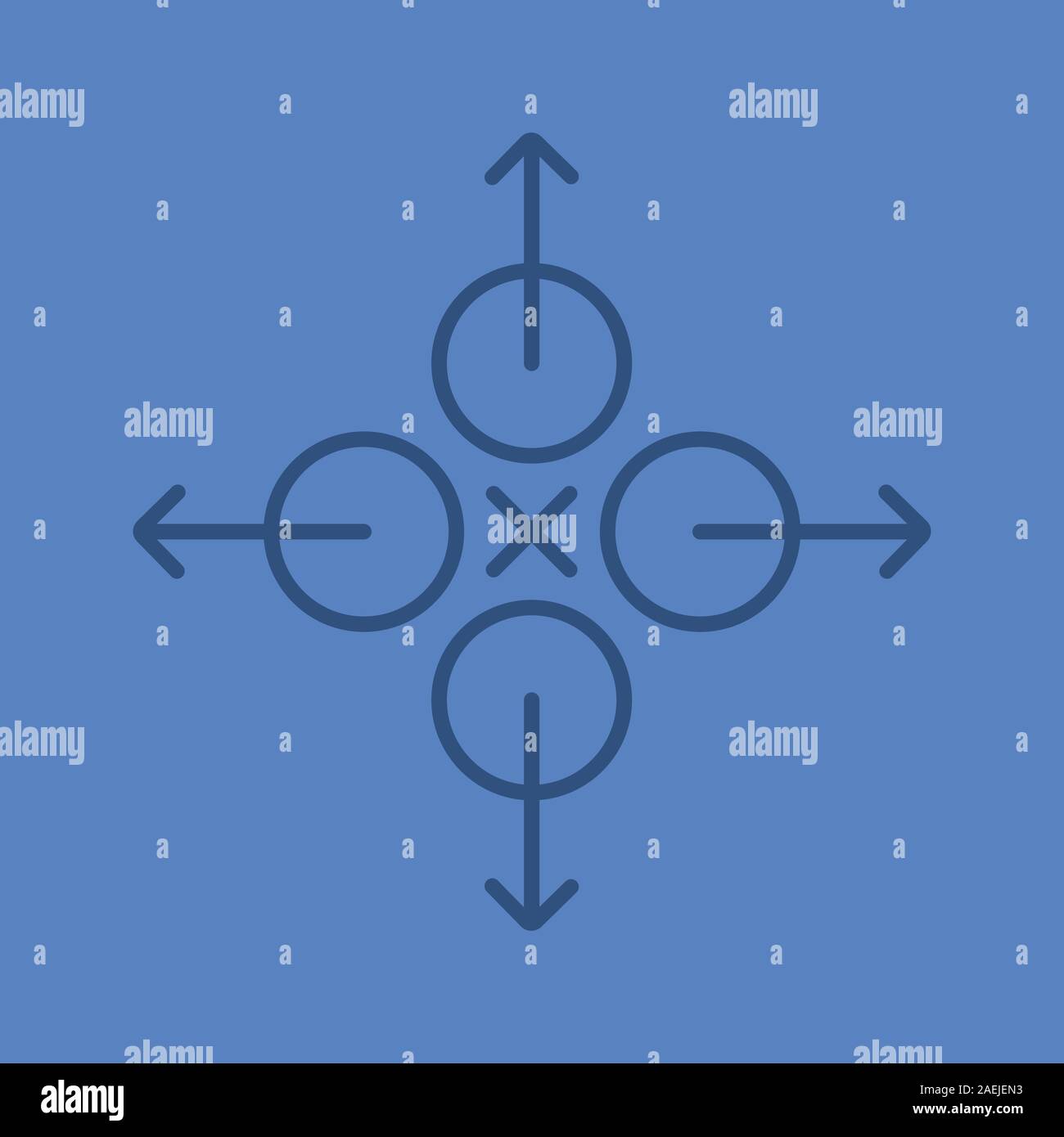 Directions linear icon. Abstract metaphor. Thin line outline symbols on ...