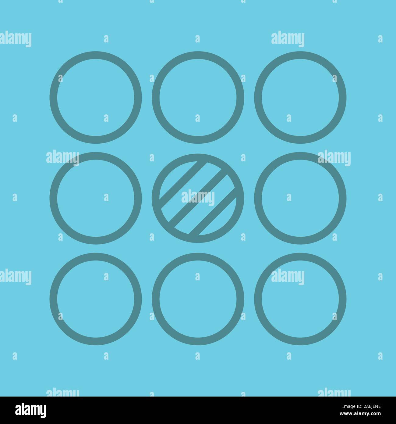 Contradictory linear icon. Abstract metaphor. Thin line outline symbols ...