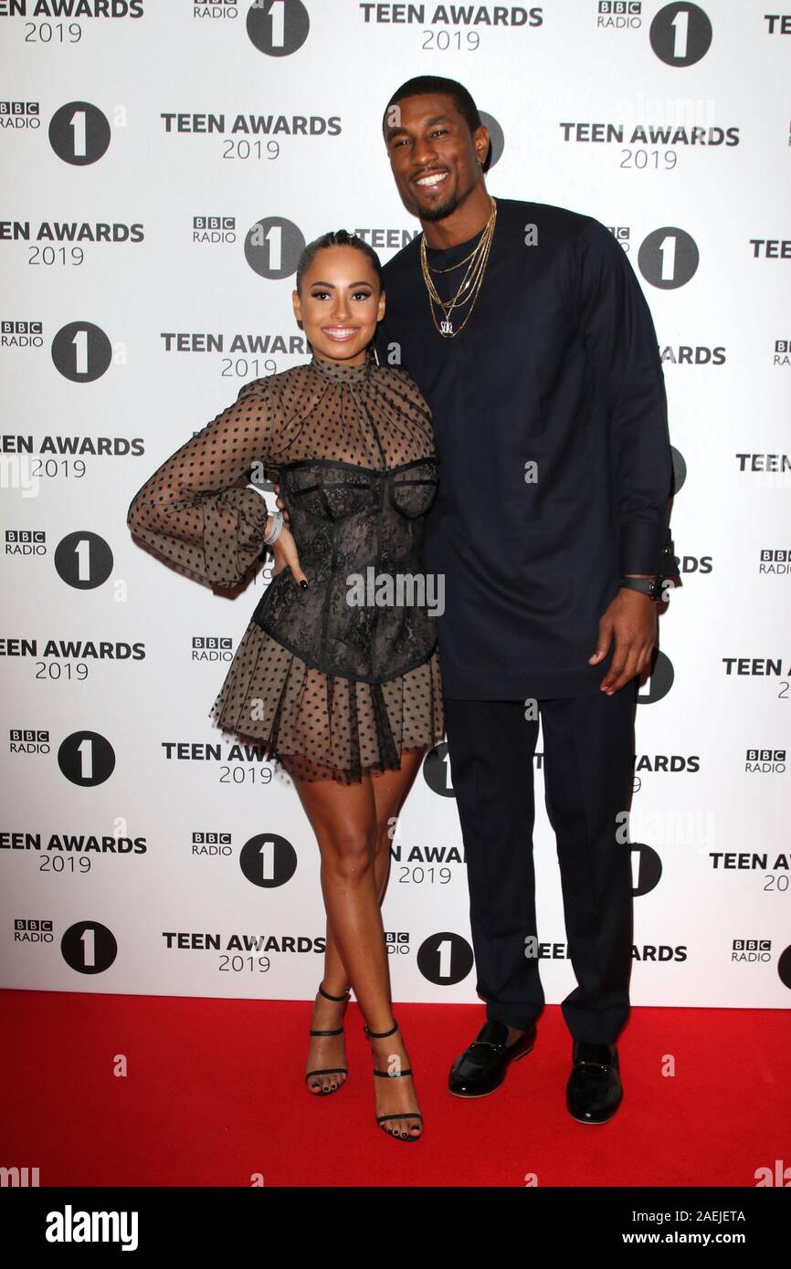 London.UK. Amber Gill and Ovie Soko at the Radio One Teen Awards red ...