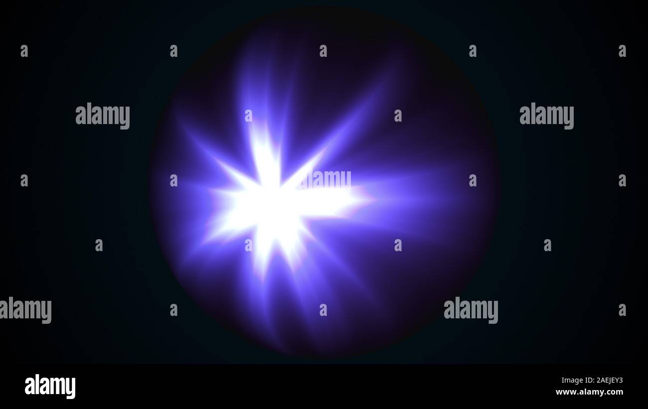 3D rendering, abstract neon background. Sphere illuminated by bright ...