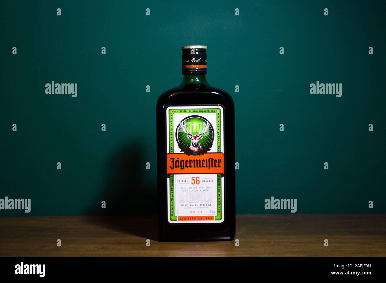 Chełm Poland - 09 December 2019: Bottle of Jagermeister alcohol drink ...