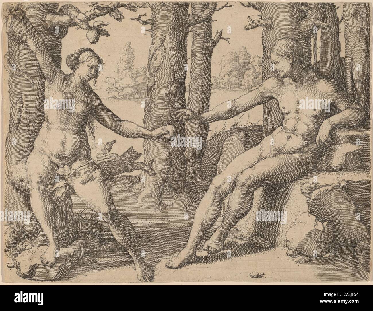 Lucas van Leyden, The Fall of Man, c 1530 The Fall of Man; circa 1530 ...