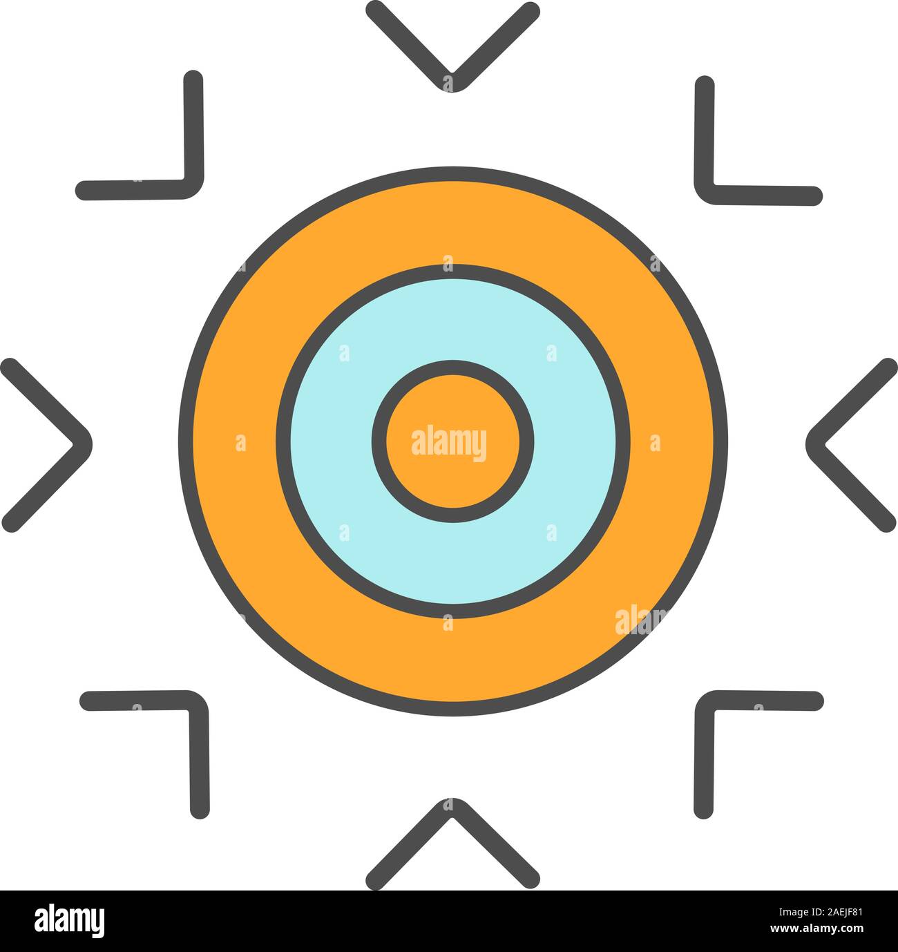 Goal color icon. Purpose abstract metaphor. Isolated vector ...
