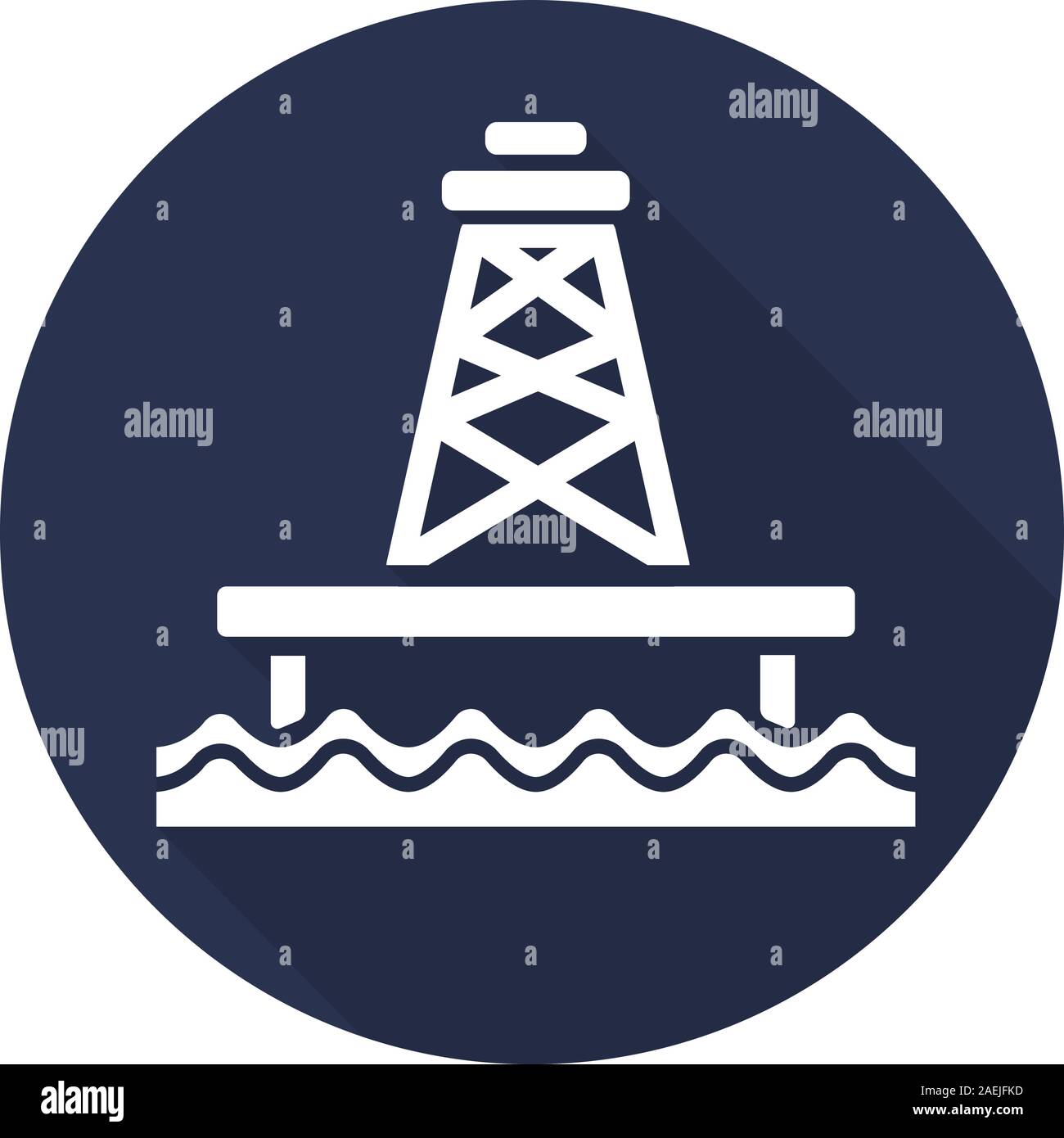 Off shore oil rig vector vectors Stock Vector Images - Alamy