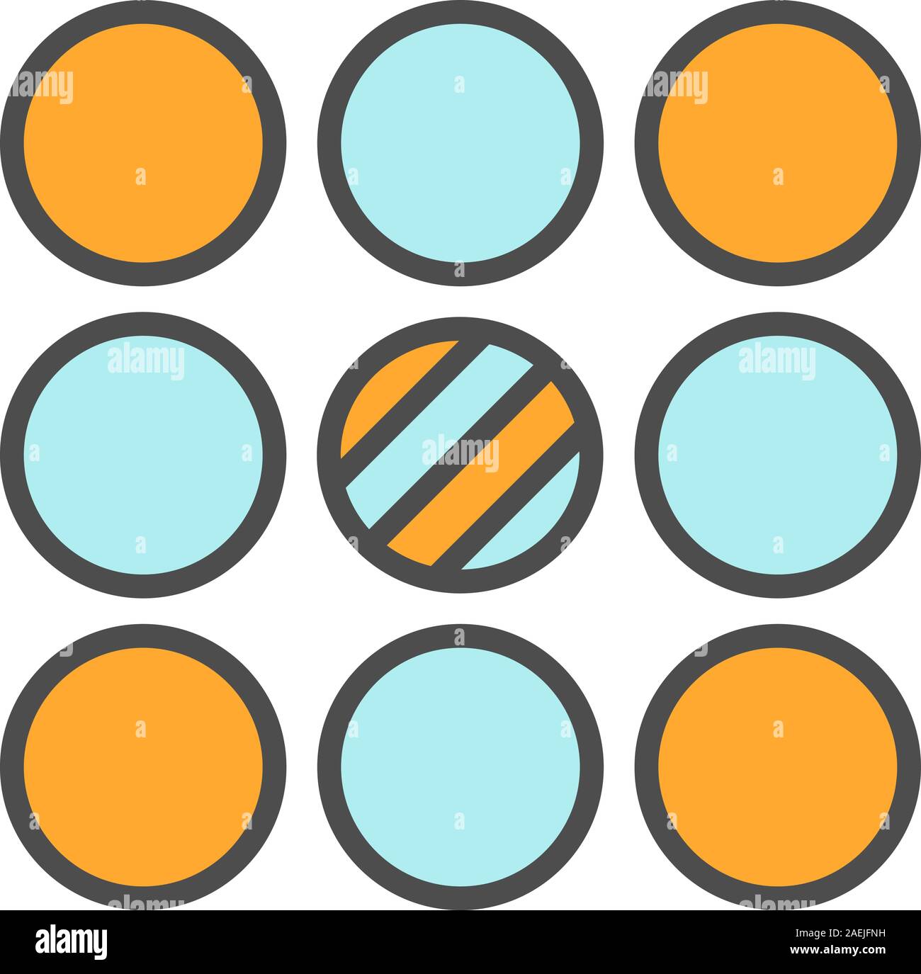 Contradictory color icon. Abstract metaphor. Isolated vector ...