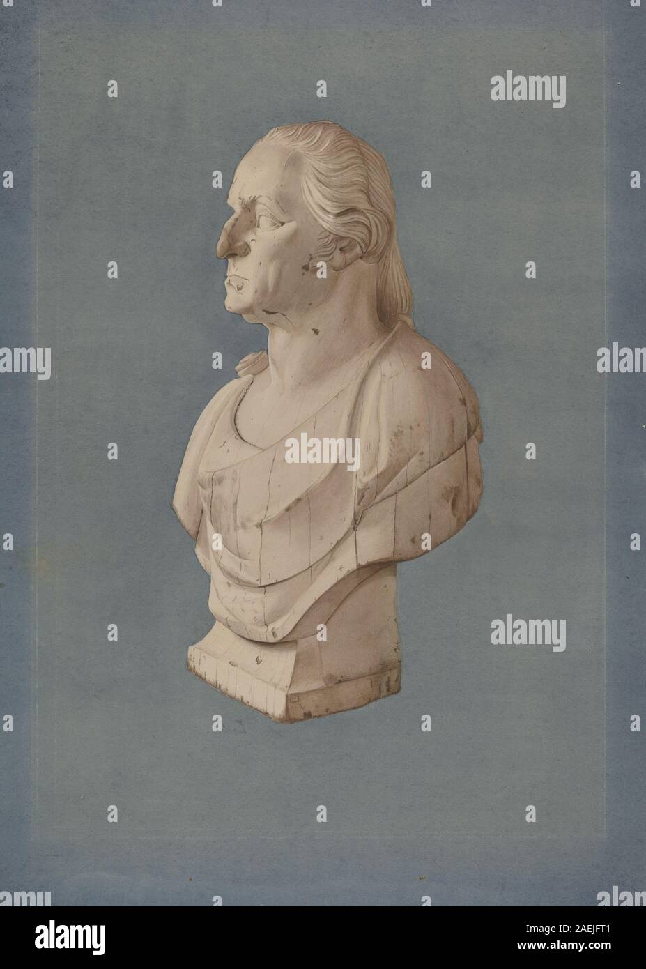 The Pine Bust of George Washington, created by Lucille Chabot around ...