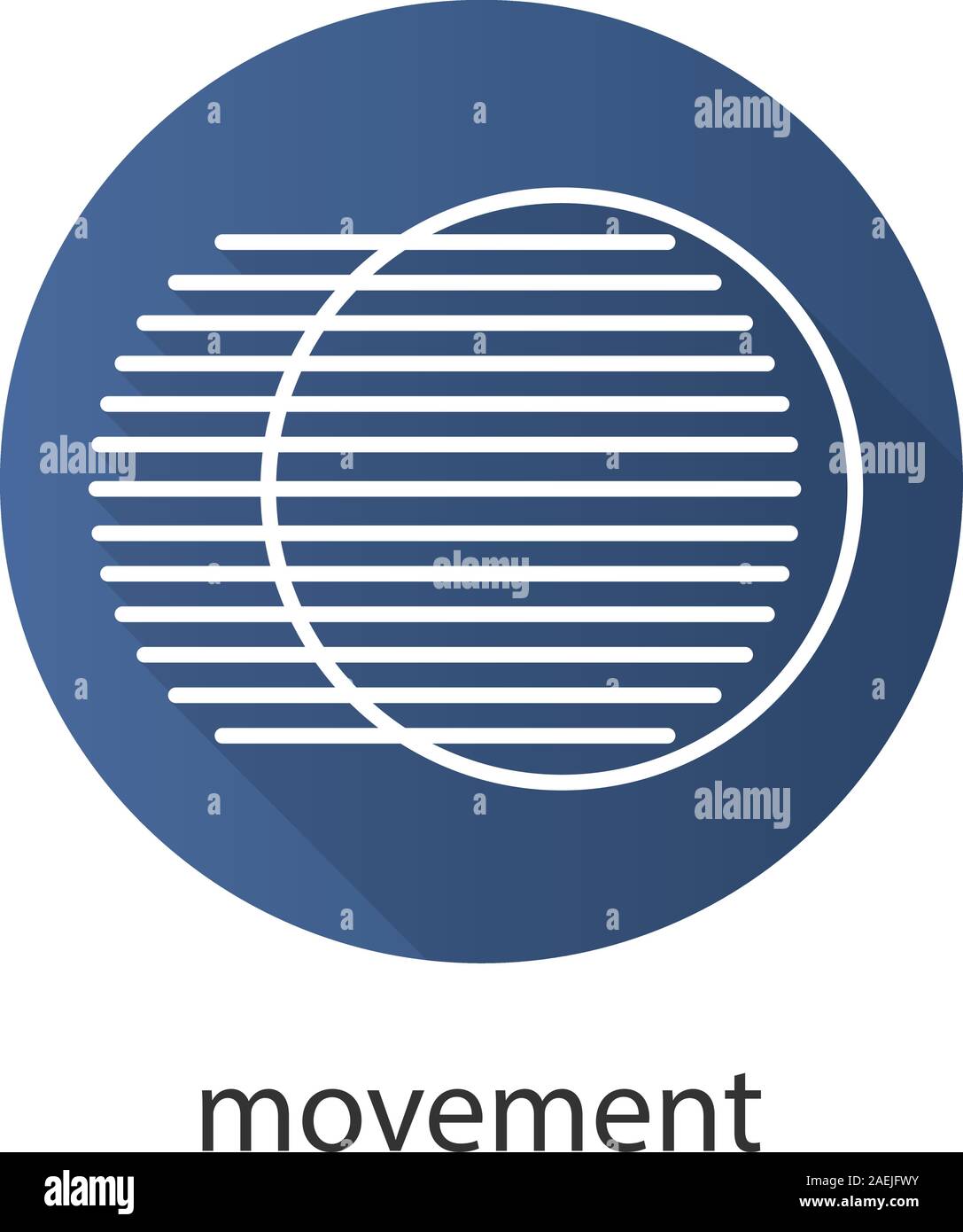 Movement flat linear long shadow icon. Dynamic motion concept. Vector ...