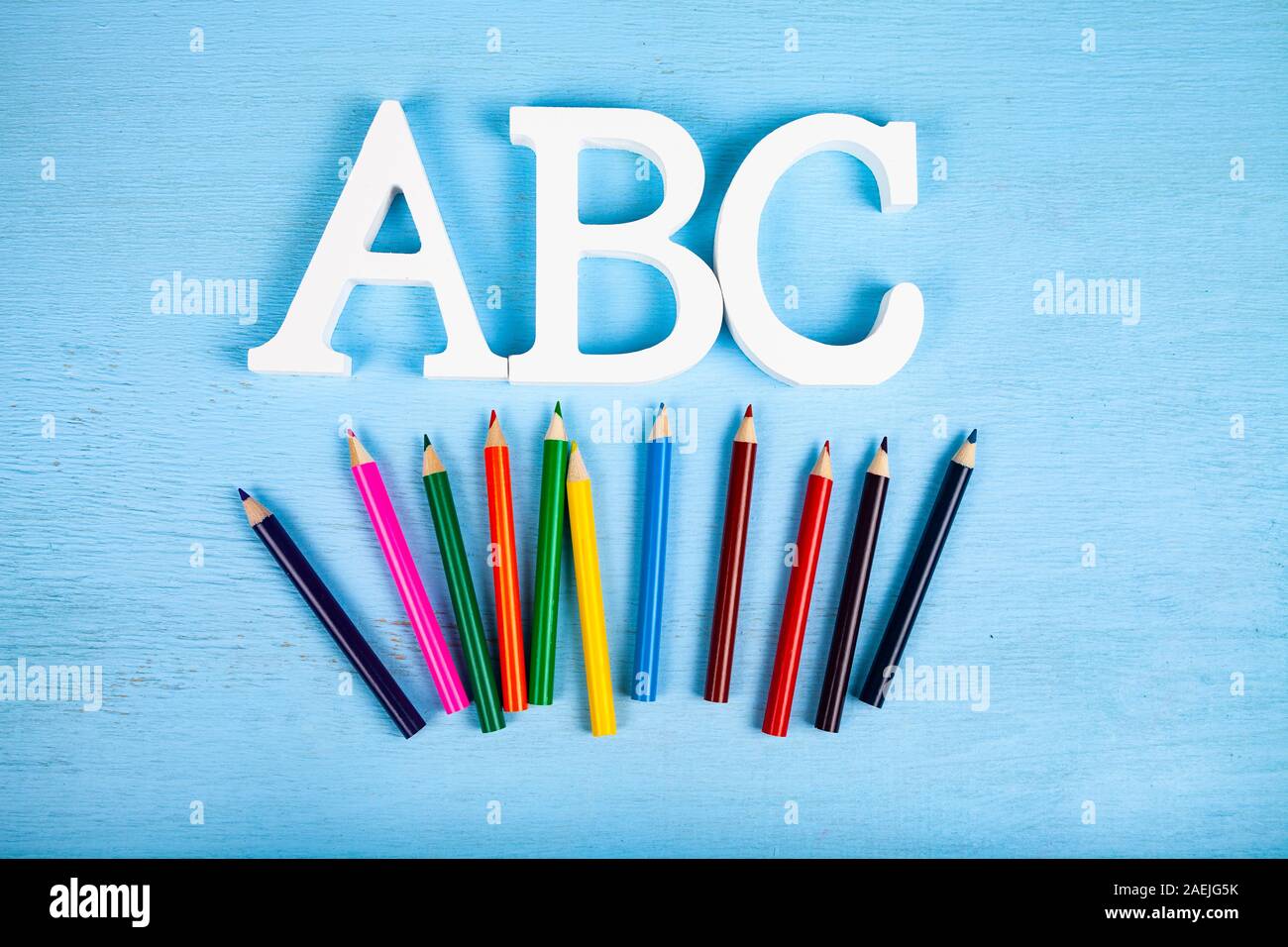 Colour pencils on page hi-res stock photography and images - Alamy
